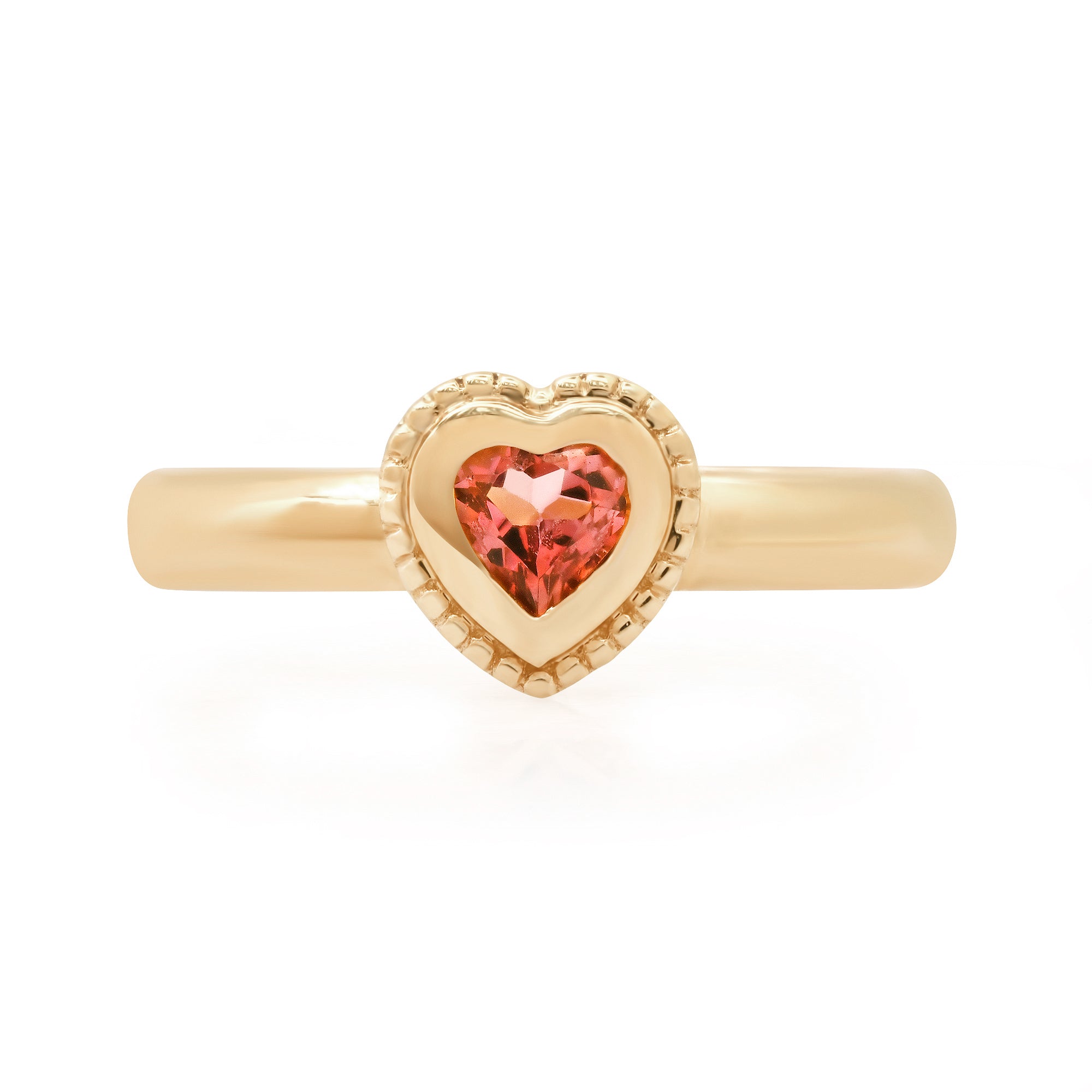 Pink tourmaline heart ring store