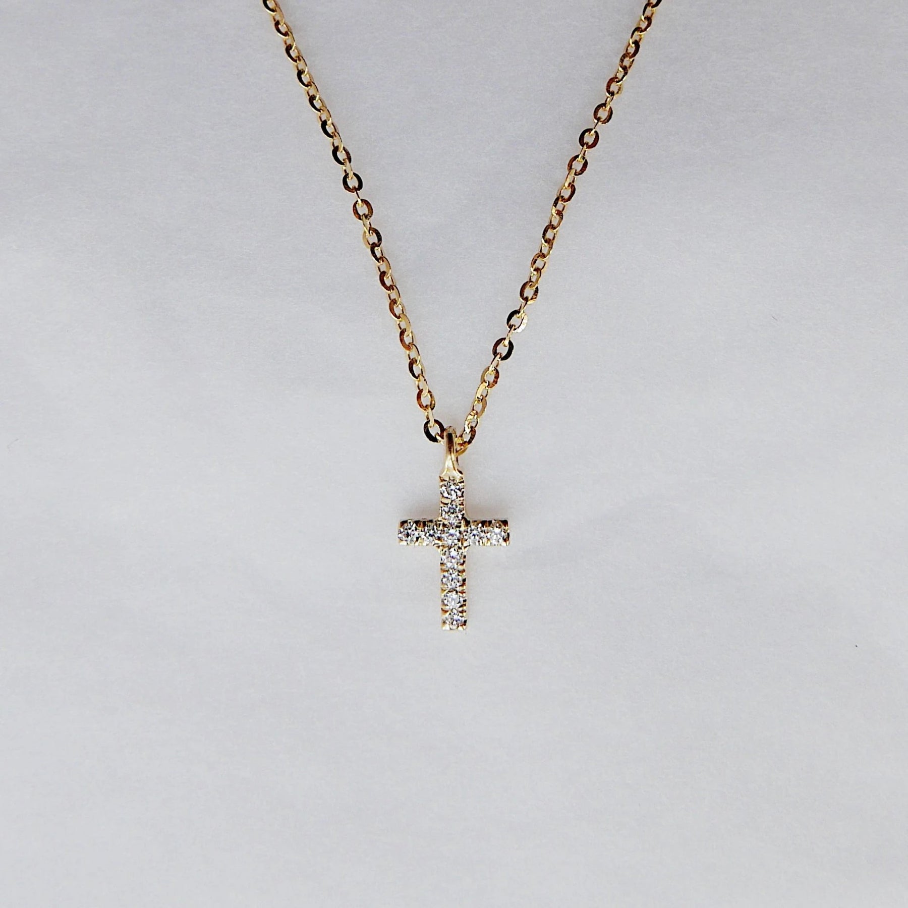 Mini Diamond Cross Necklace | Mason Grace